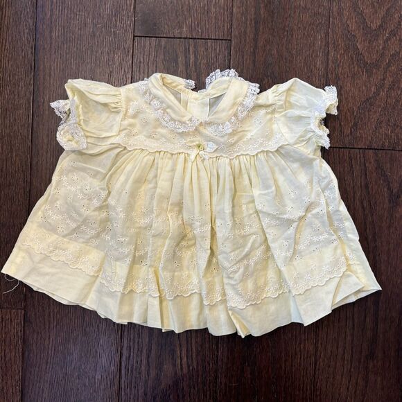 Little Precious | Dresses | Vtg Baby Girl Ruffle Eyelet Lace Party ...